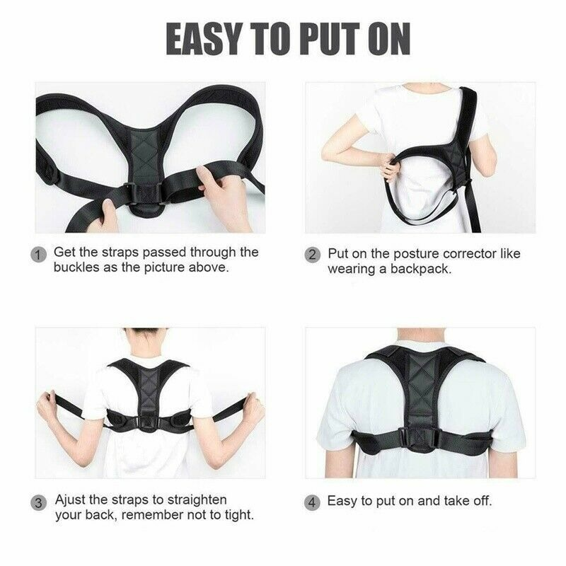 Soft Posture Correction Adjustable Shoulder Anti-Hunchback Posture ...