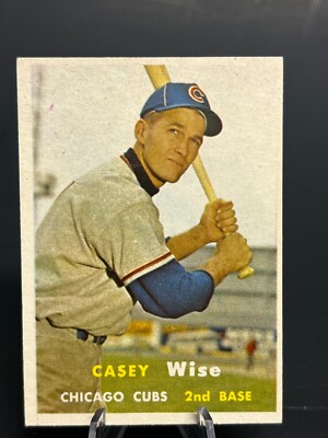 1957 Topps Baseball Card Casey Wise #396 Ex-Exmt Range KB | eBay
