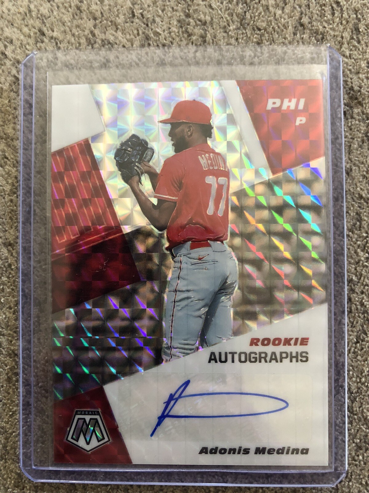 Adonis Medina 2021 Mosaic Baseball - ROOKIE AUTO - Philadelphia ...