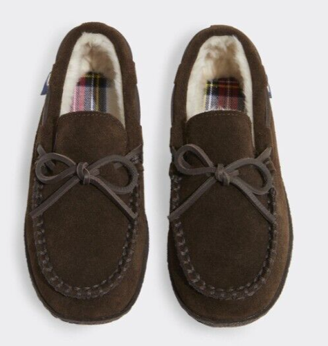 VINEYARD VINES Suede Moccasin Slippers - Brown - NWB Big Boys US 4 | eBay