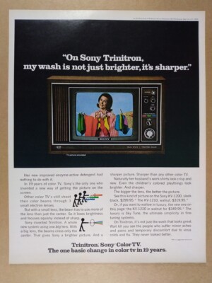 1970 Sony KV-1220 Trinitron Color TV vintage print Ad | eBay