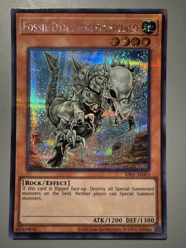 YUGIOH FOSSIL DYNA PACHYCEPHALO ASIA ENGLISH EDITION ES01-AE003 SECRET ...