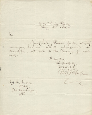 THOMAS S. JESUP - MANUSCRIPT LETTER SIGNED 01/18/1831 | eBay