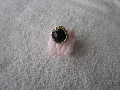LOVELY~[DTR]~ 925 STERLING SILVER BLACK ONYX DESIGN RING ~~SIZE 7 | eBay