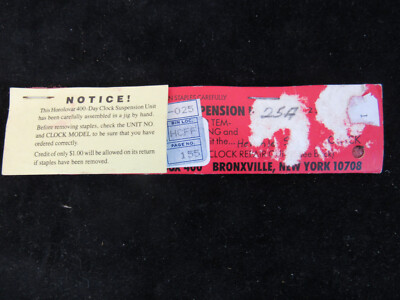 Horolovar 400 day Clock Suspension Spring Assembly Unit 25A Hermle ...