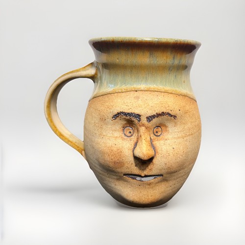 Vintage Handmade Stoneware Ugly Face Coffee Cup Pottery Mug Signed | eBay
