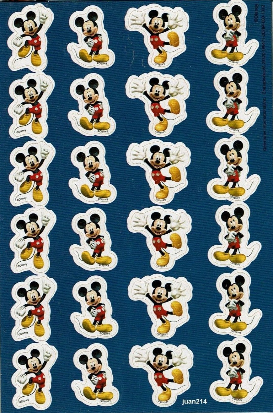 Disney Mickey Mouse - 96 Count Stickers Scrapbook Seals Rewards | eBay