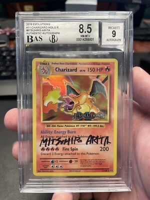 Beckett Graded 8.5 stamped Evolutions Charizard signature only 9 graded ...