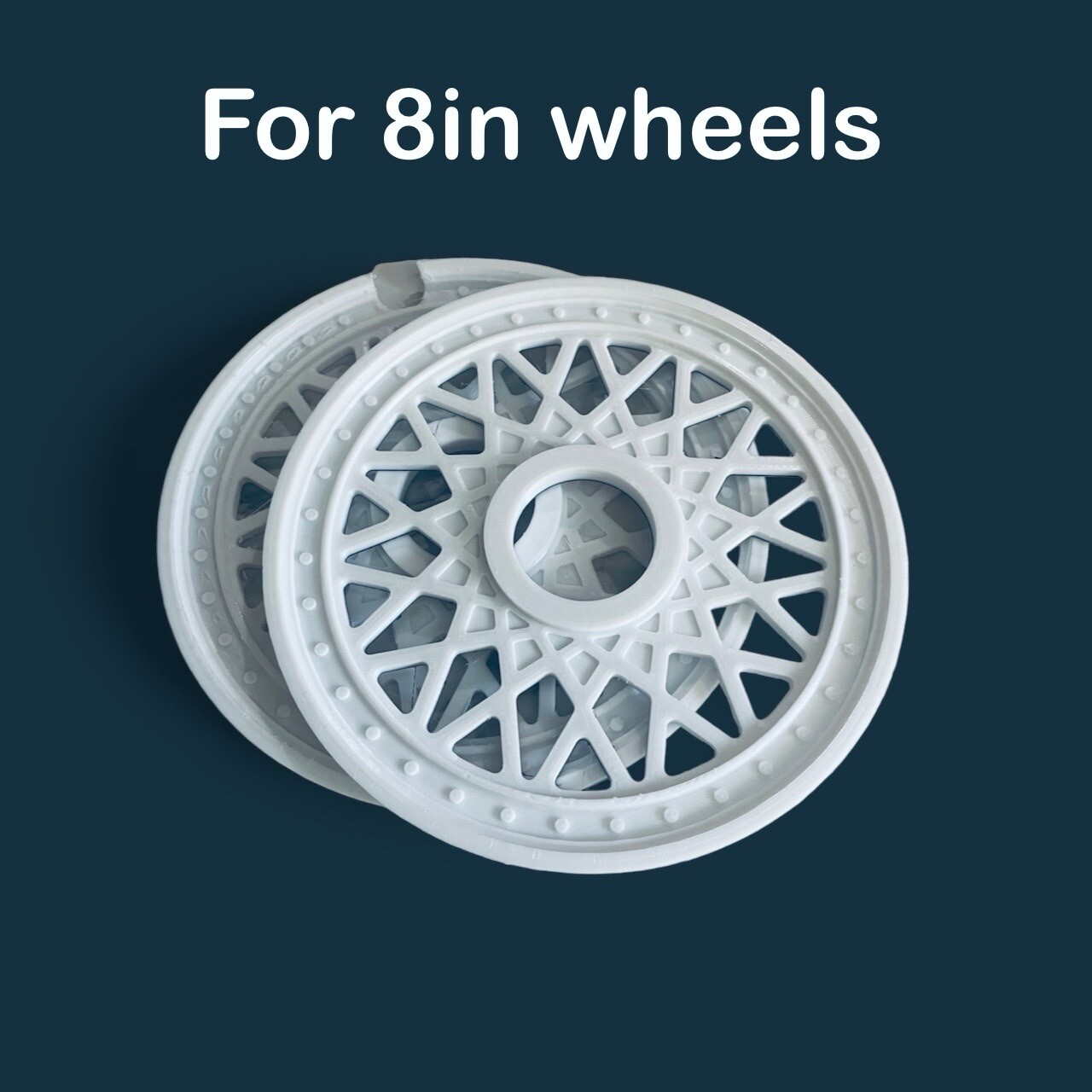 Mini bike (8 Inch front wheel ONLY) hubcaps/wheel Inserts Warriors ...