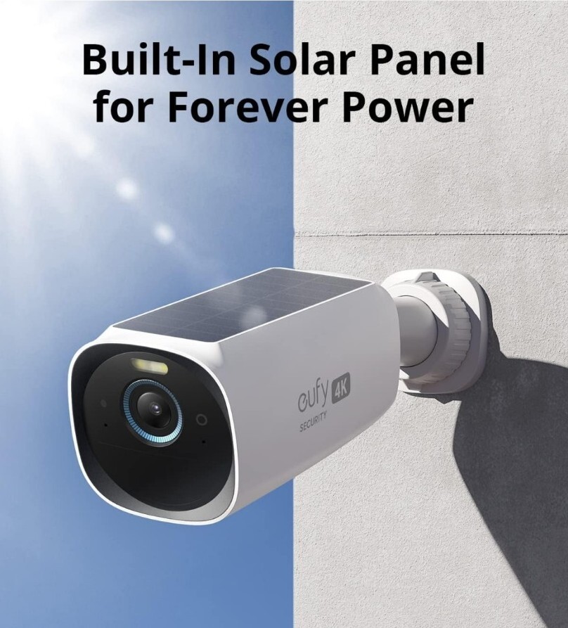 eufy S330 eufyCam3 2-Cam Kit Security Camera Outdoor Wireless 4K Solar ...