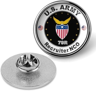 United States Army Recruiter NCO Tie Suit Shirt Lapel Pin - Silver | eBay