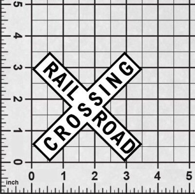 Railroad Crossing Sign Vinyl Decal Sticker Sizes Road Train Street BOGO ...