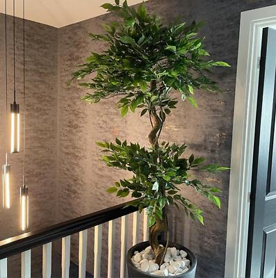 Artificial Evergreen Large Trees 150cm Large Twisted Ficus 150cm 5ft ...