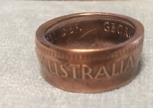 Australian Penny Hand Made Copper Coin Ring 1952 Value | eBay