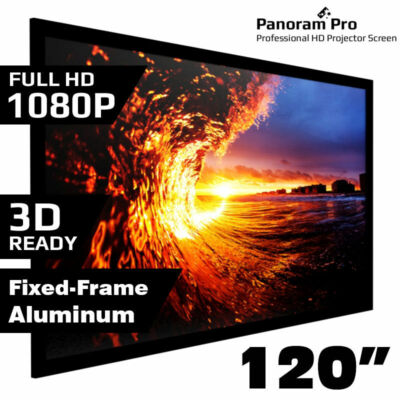 120" Inch Fixed Aluminum Frame Projector Screen Home Theatre HD TV ...