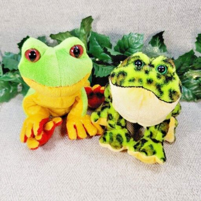 Ganz Webkinz Lil Kinz Tree Frog & Bull Frog Plush/Stuffed Animals. Lot ...