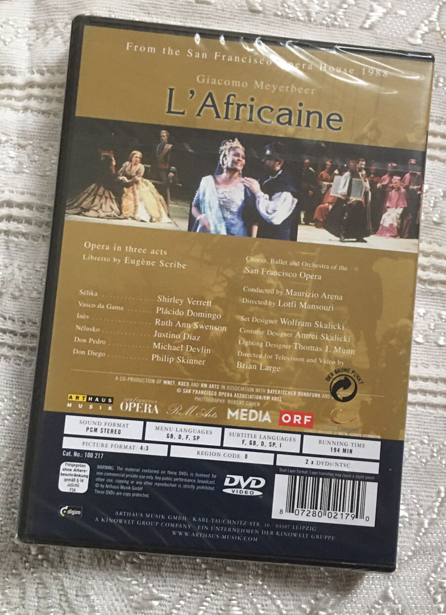 L'Africaine - Meyerbeer (DVD) for sale online | eBay UK