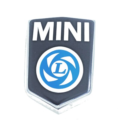 CZH3957 - CLASSIC MINI BONNET BADGE BLACK, SILVER & BLUE OEM CONCOURS ...