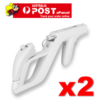 2x White Zapper Gun for Nintendo Wii Remote Controller Call Of Duty ...