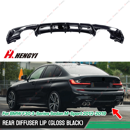 For 2012-2019 BMW F30 F31 M Sport Rear Bumper Diffuser MP Style Quad ...