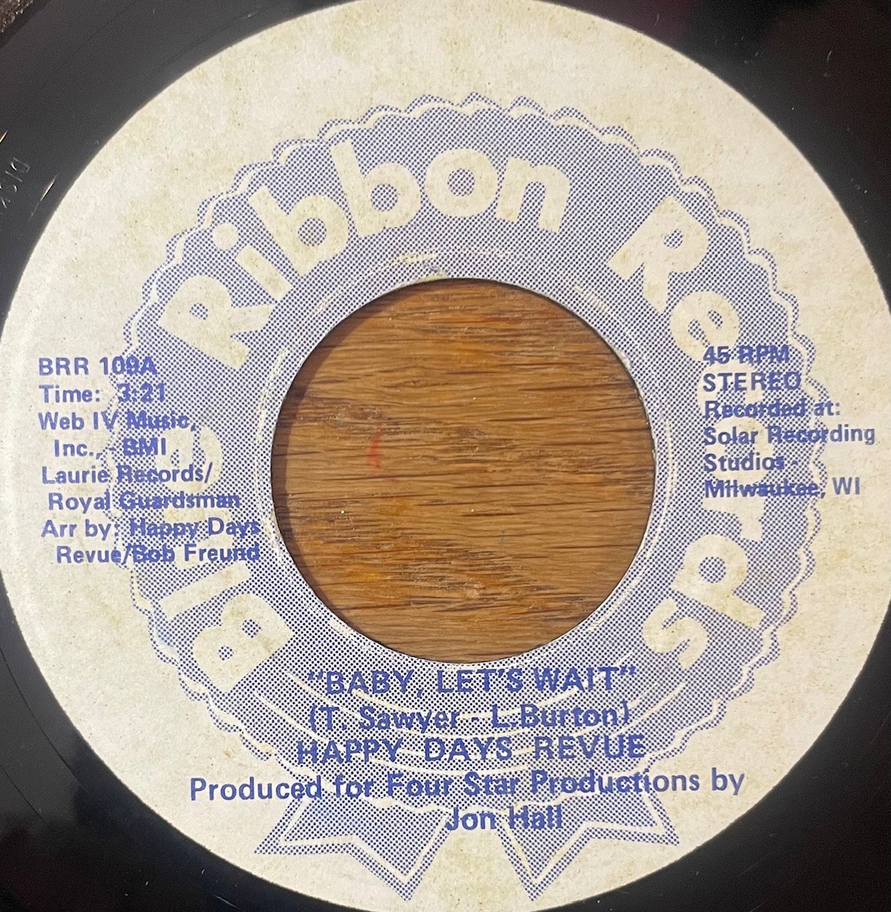 RARE WISCONSIN 1970's R&B/ROCK 45 - HAPPY DAYS REVUE - BABY LET'S WAIT ...