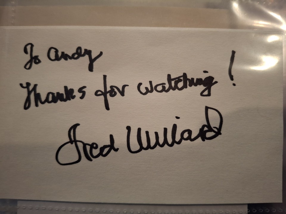 Autograph Fred Willard Index Card Anchorman Spinal Tap Guffman Signed ...