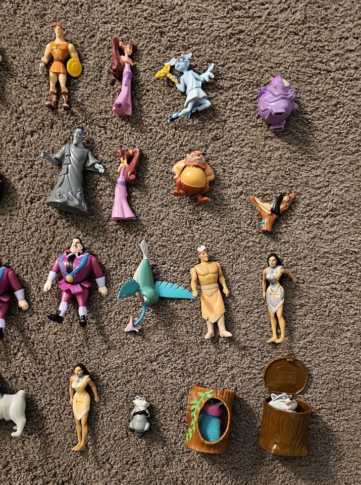 20 PC VINTAGE DISNEY FAST FOOD TOY LOT! Hercules & Pocahontas McDonalds ...