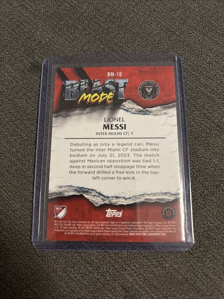 2024 Topps MLS Superstars Lionel Messi Beast Mode Inter Miami CF | eBay