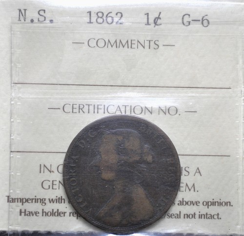 1862 Nova Scotia One Cent ICCS graded G-6 | eBay