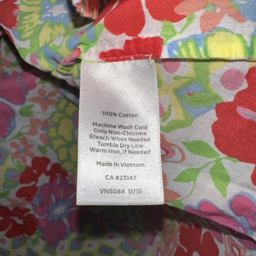 Talbots Floral CottonTop Size 2XP Spring Summer Lightweight Blouse 3/4 ...