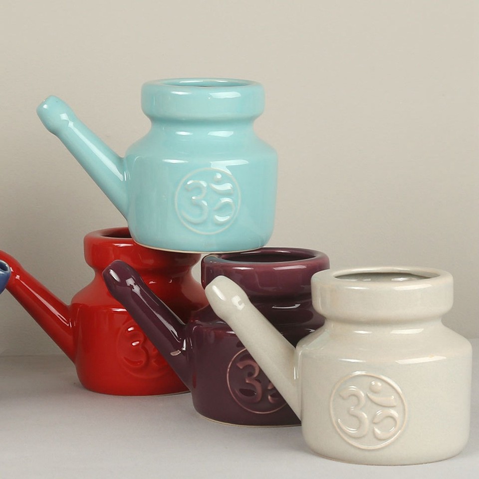 350Ml Ceramic Neti Pot Nose Cleaning Pot Leakproof Spout Pot for ...