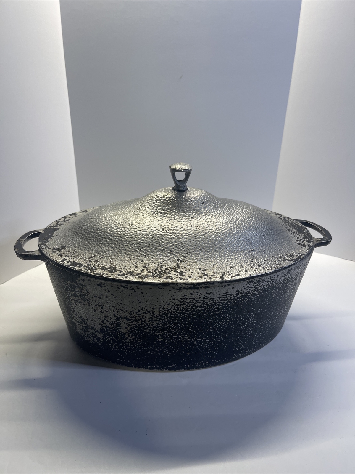 VINTAGE CLUB Hammered Cast Aluminum HAMMERCRAFT Oval ROASTER LID FINEST ...