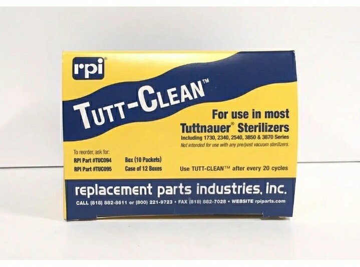 5 Packs Tuttnauer TUTT-CLEAN Chamber Brite Autoclave Sterilizer Cleaner ...