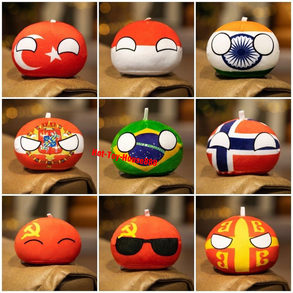 10cm Country Ball Plush Toys Polandball Pendant Countryball Country ...