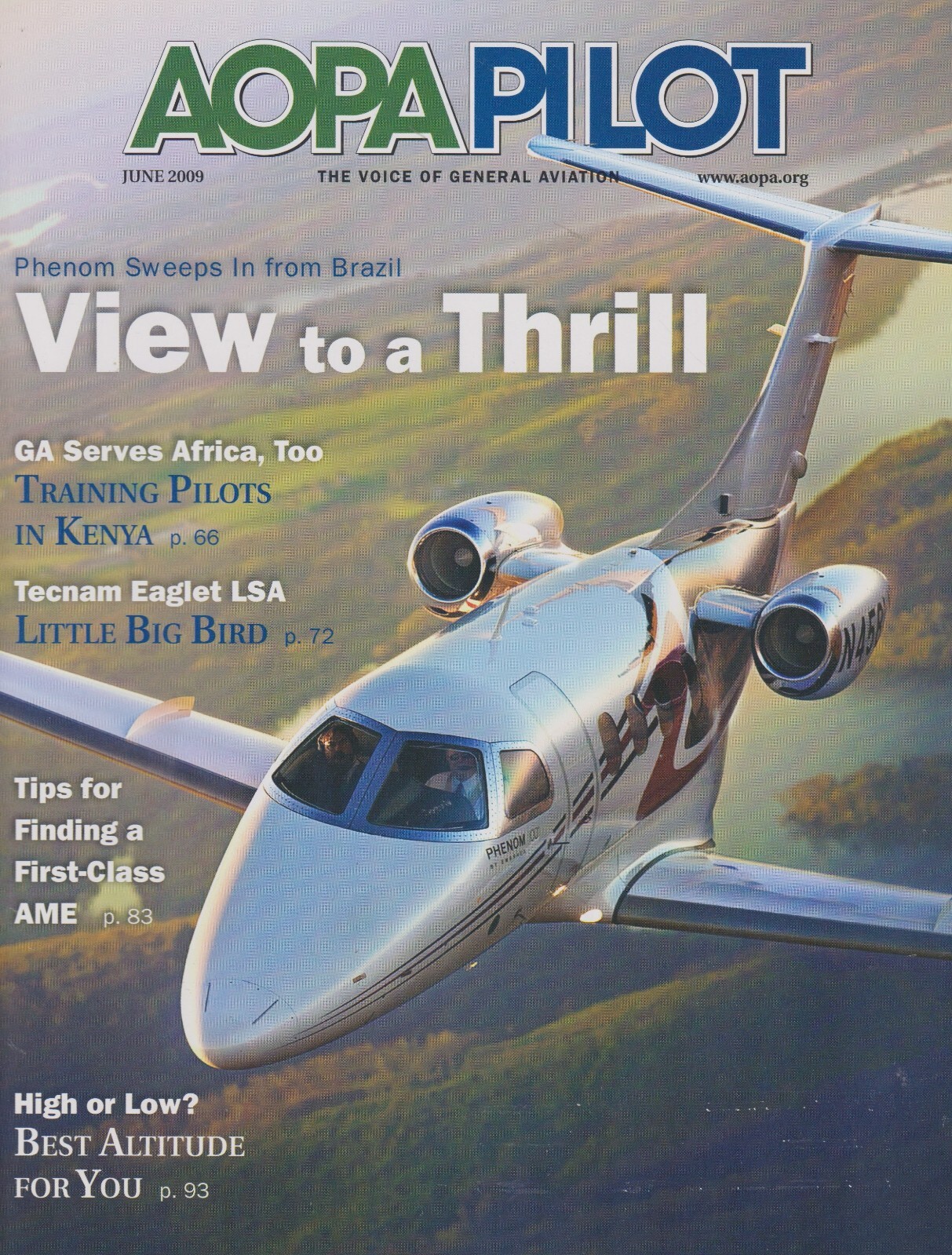 AOPA Pilot (Jun 2009) Phenom 100, Tecnam Eaglet P92, Kenya GA, SR22 ...