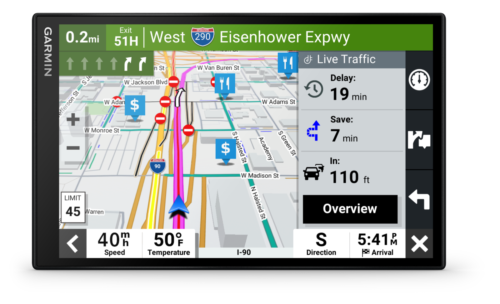 Garmin DriveSmart 86 8-inch Car GPS Navigator and Wearable4U Power Pack ...