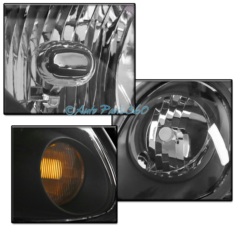 FOR 98-05 LEXUS GS300 GS400 GS430 HEADLIGHTS HEADLAMPS BLACK W/50W 6K ...