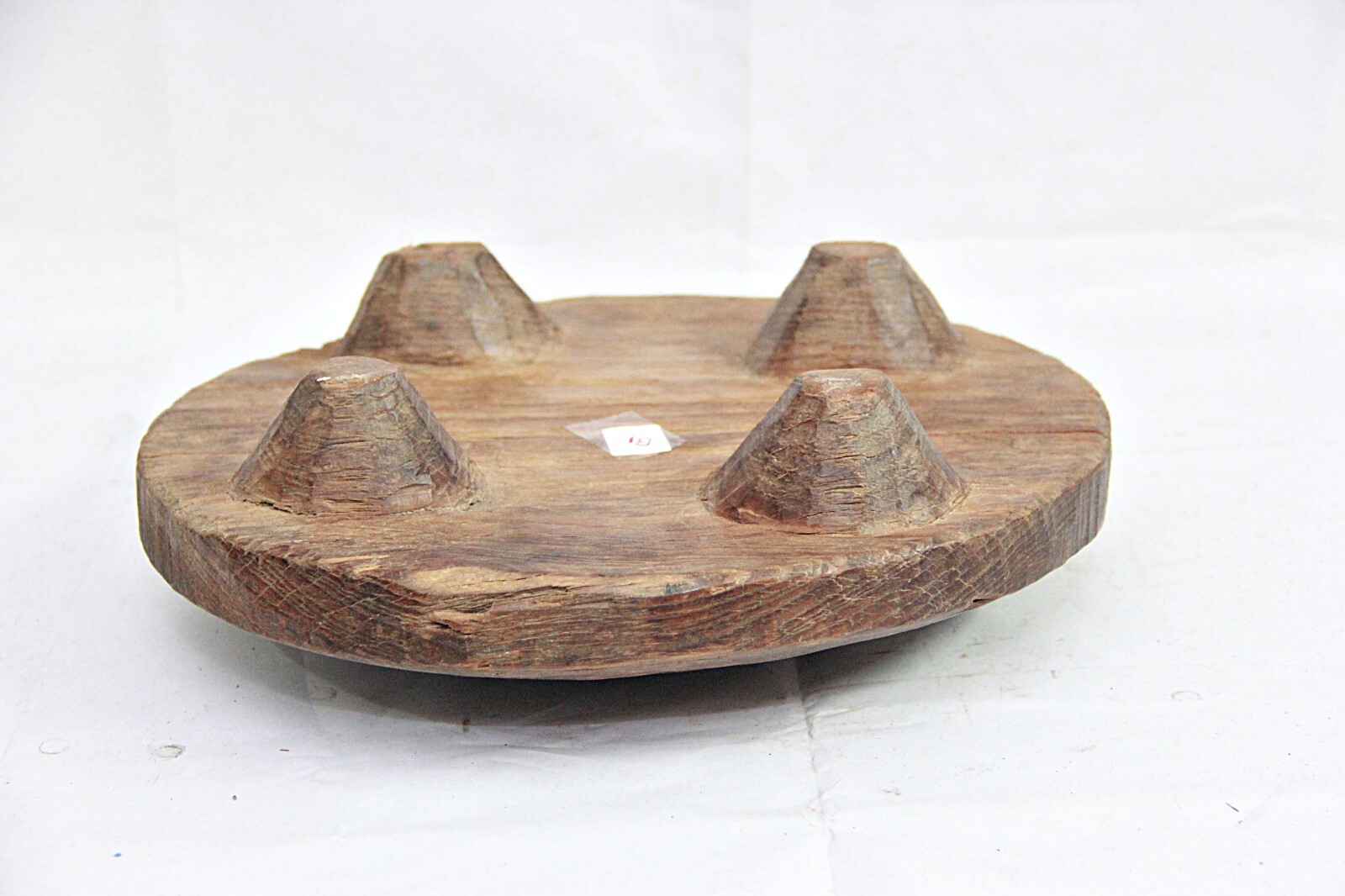 HUNCHBACKED ANTIQUE WOODEN TOOL - SINGLE WOOD RUMALI ROTI, BREAD MAKING ...