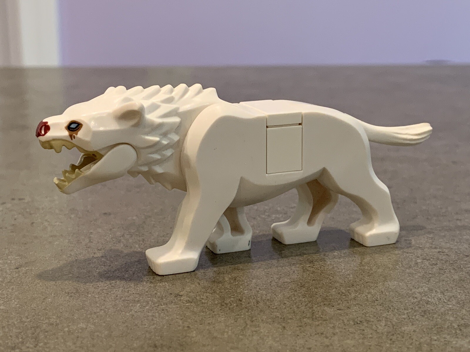Lego White Warg 79002 with Dark Red Nose The Hobbit Animal Mini Fig | eBay