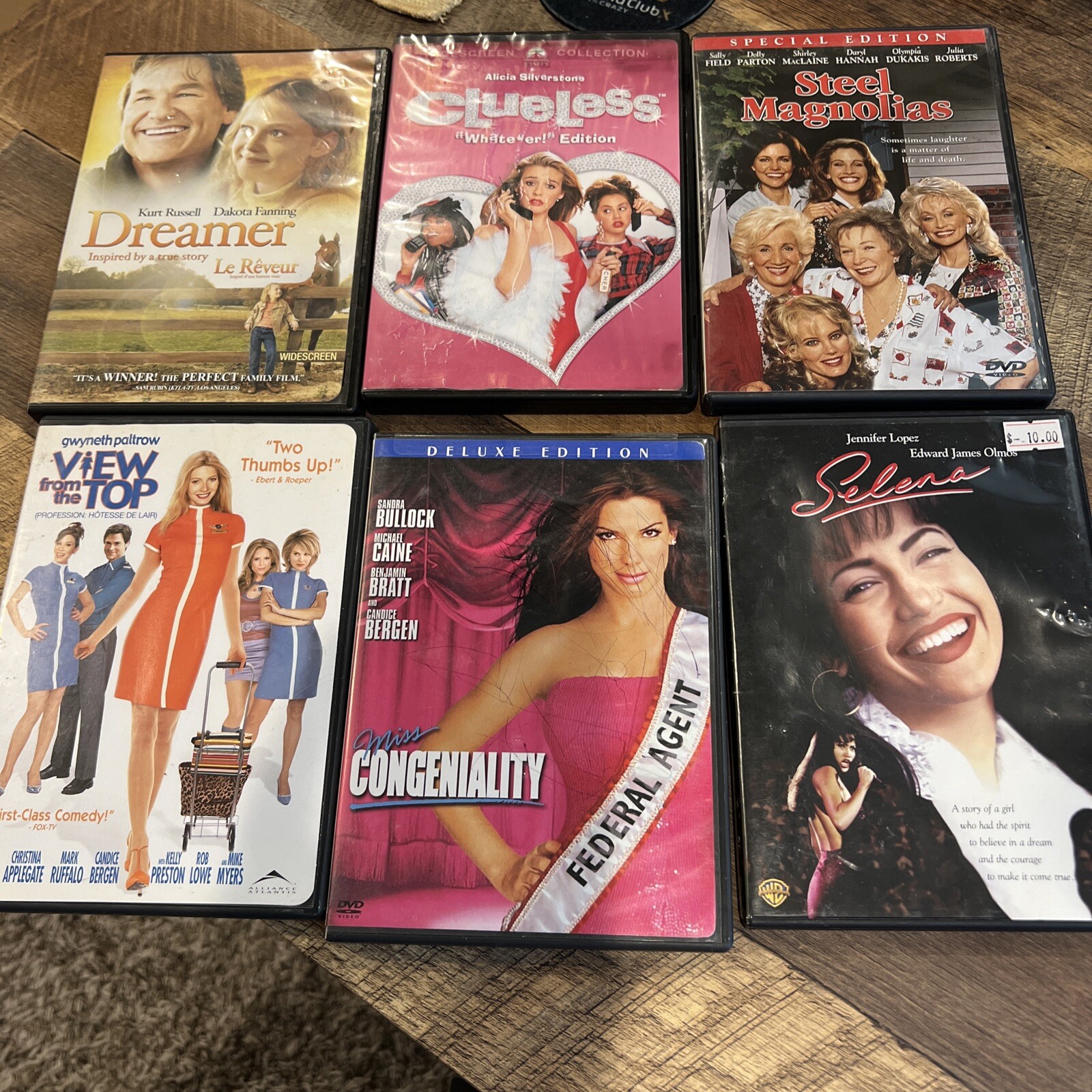 DVD Movie Night Lot Of 6 "Chick flicks" Selena Jennifer Lopez Sandra ...