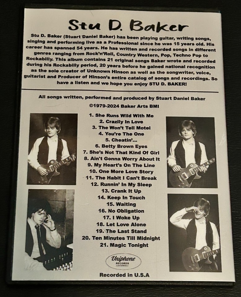 STU D. BAKER ALBUM - Stuart Daniel Baker (The Creator of Unknown Hinson ...