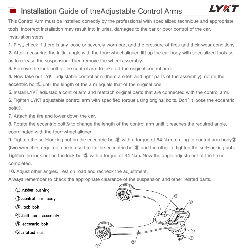 LYKT2pcs Adjustable Control Arms Alignment Front Camber Kit for Benz C ...