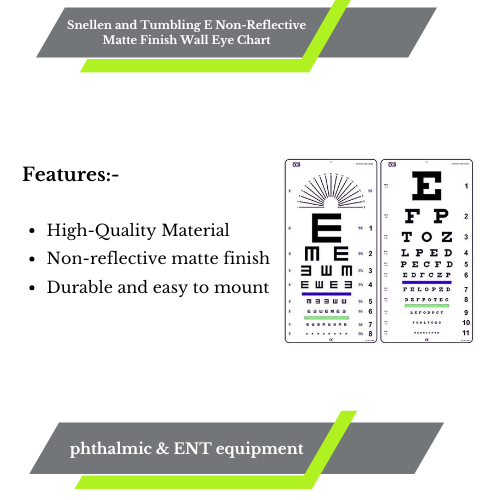 Snellen and Tumbling E Non-Reflective Matte Finish Wall Eye Chart | eBay