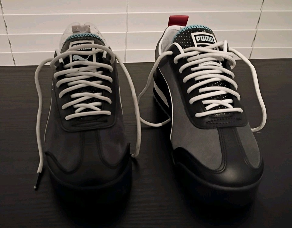 PUMA Roma Fairgrounds Kids' Sneakers Black Blue White 375462-01 US 7C ...