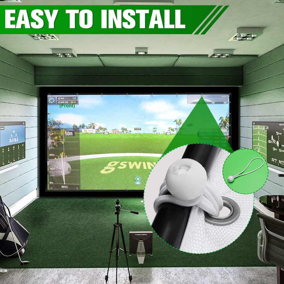 Golf Simulator Impact Screen: 7Mm Thickened Hscreen for Indoor/Home ...