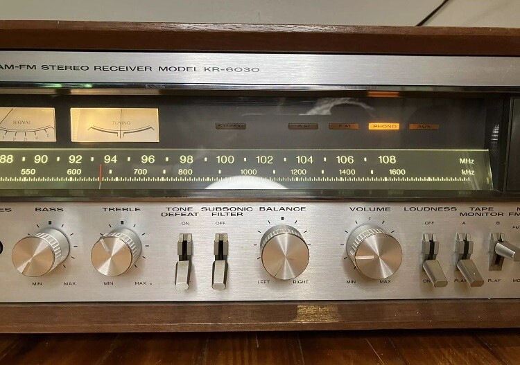 Kenwood KR-6030 AM/FM Stereo Receiver Wood Sides And Top Tested | eBay