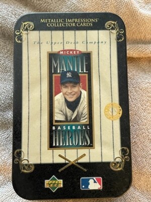 1995 MICKEY MANTLE UPPER DECK METALLIC IMPRESSIONS BASEBALL HEROES ...