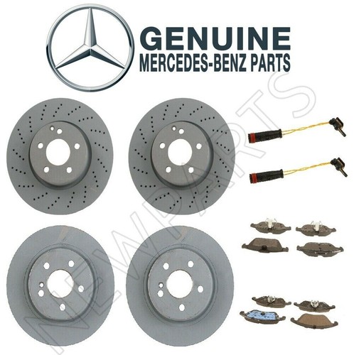Front & Rear Vented Disc Brake Rotors and Pads & Sensors Kit For ...