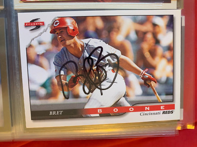 BRET BOONE AUTOGRAPHED SIGNED 1996 SCORE CARD COA | eBay