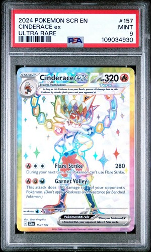 2024 POKEMON SCR EN-STELLAR CROWN ULTRA RARE #157 CINDERACE EX PSA 9 | eBay